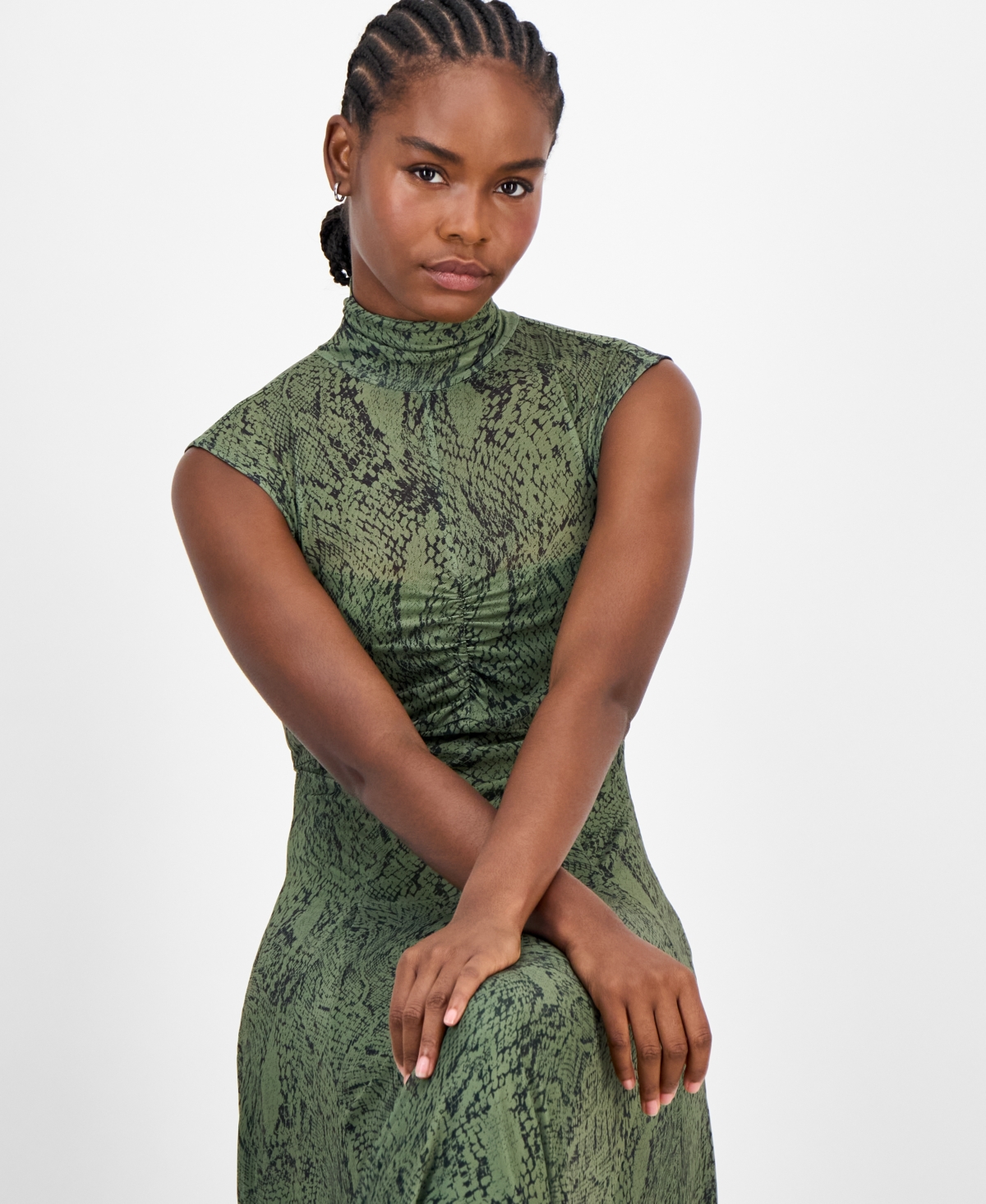 Rachel Rachel Roy Women's Junette Mock Neck Godet In Green | ModeSens