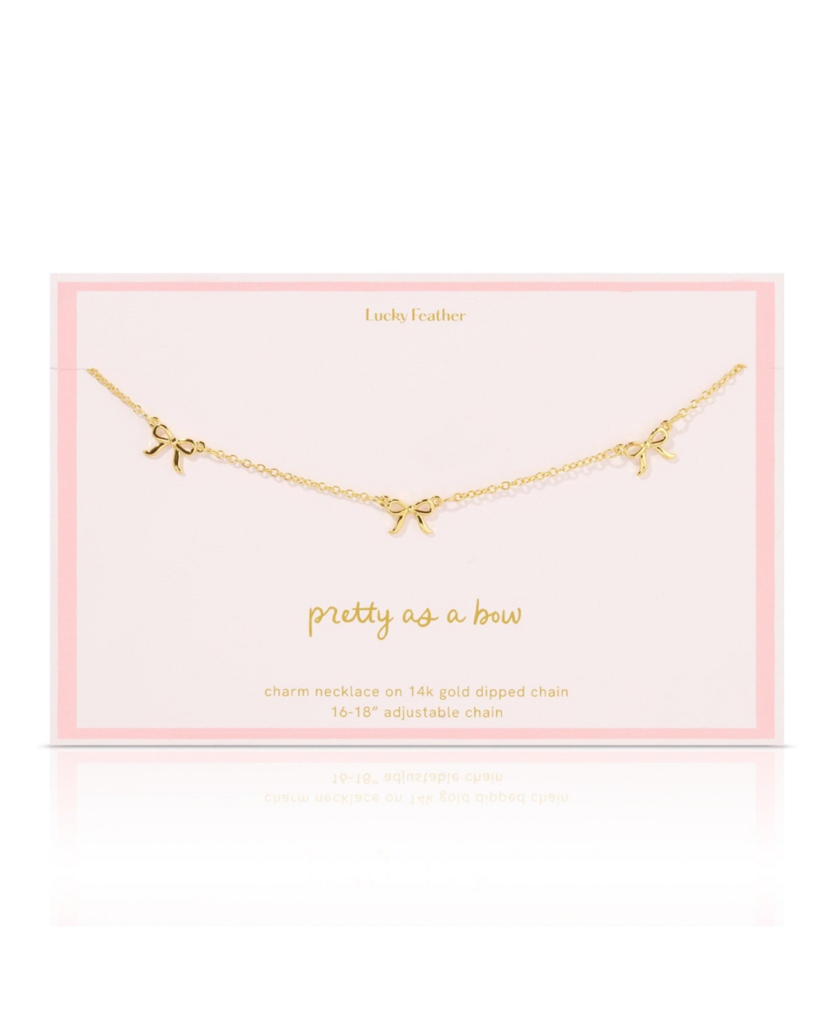 Click here for Lucky Feather Beautiful Bows - 3 Bow Necklace - Go... prices