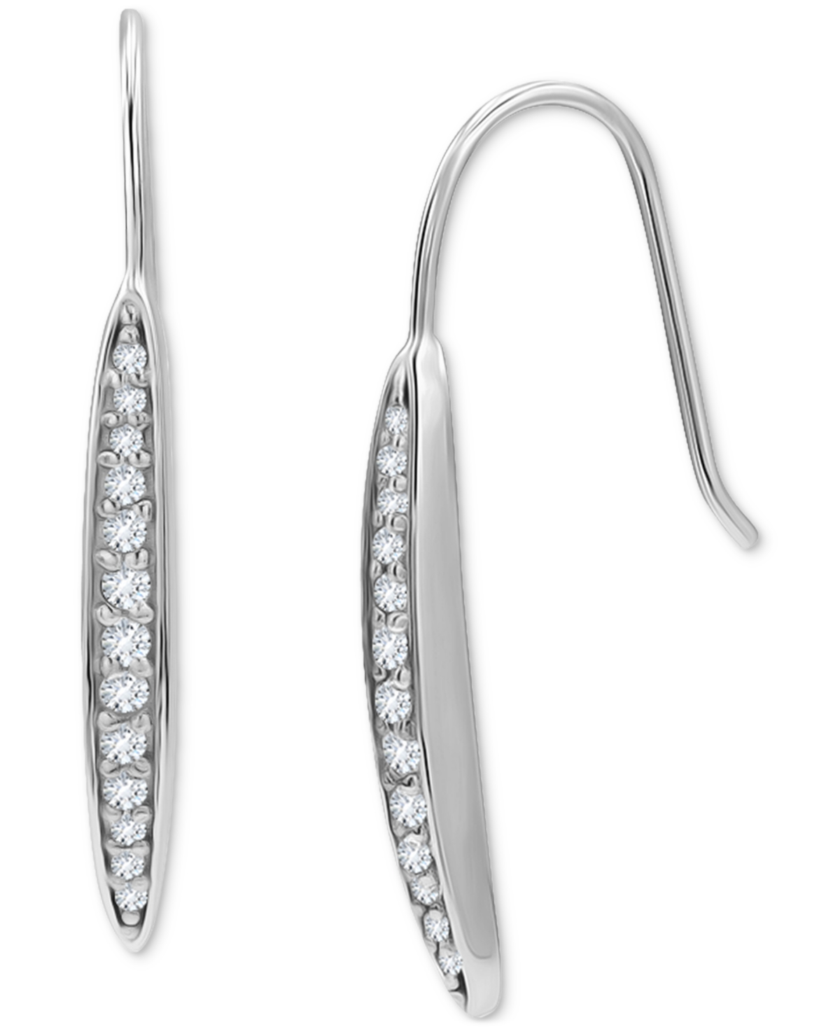 Click here for Giani Bernini Pave Bar Linear Drop Earrings in Ste... prices