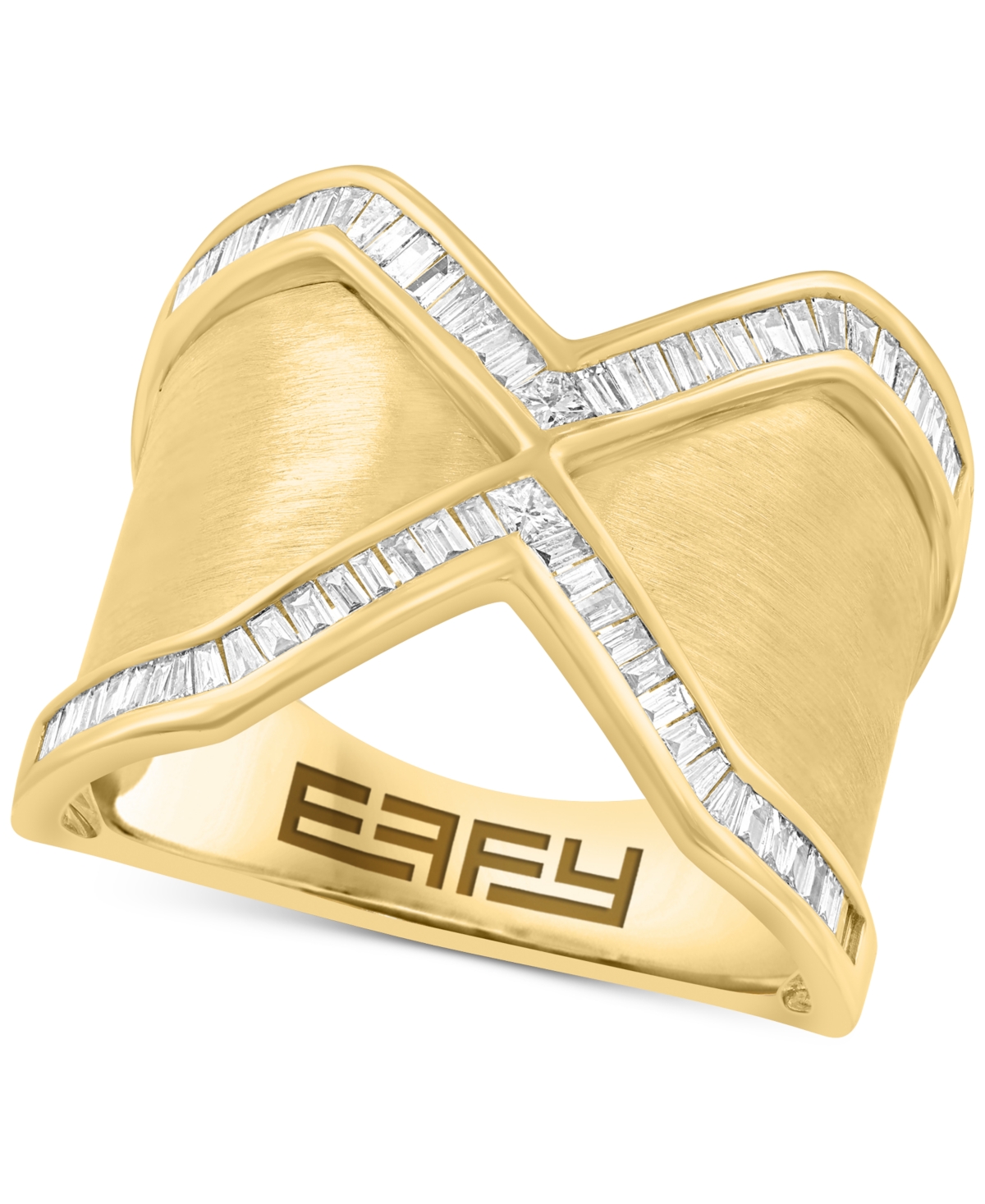 Click here for Effy Diamond Baguette X Statement Ring (1/3 ct. t.... prices