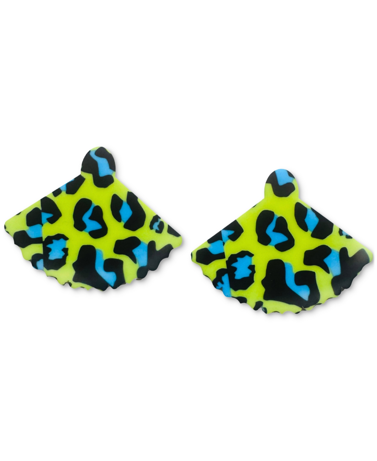 Click here for Swanky Designs Liora Mini Fan Stud Earrings - Lime... prices