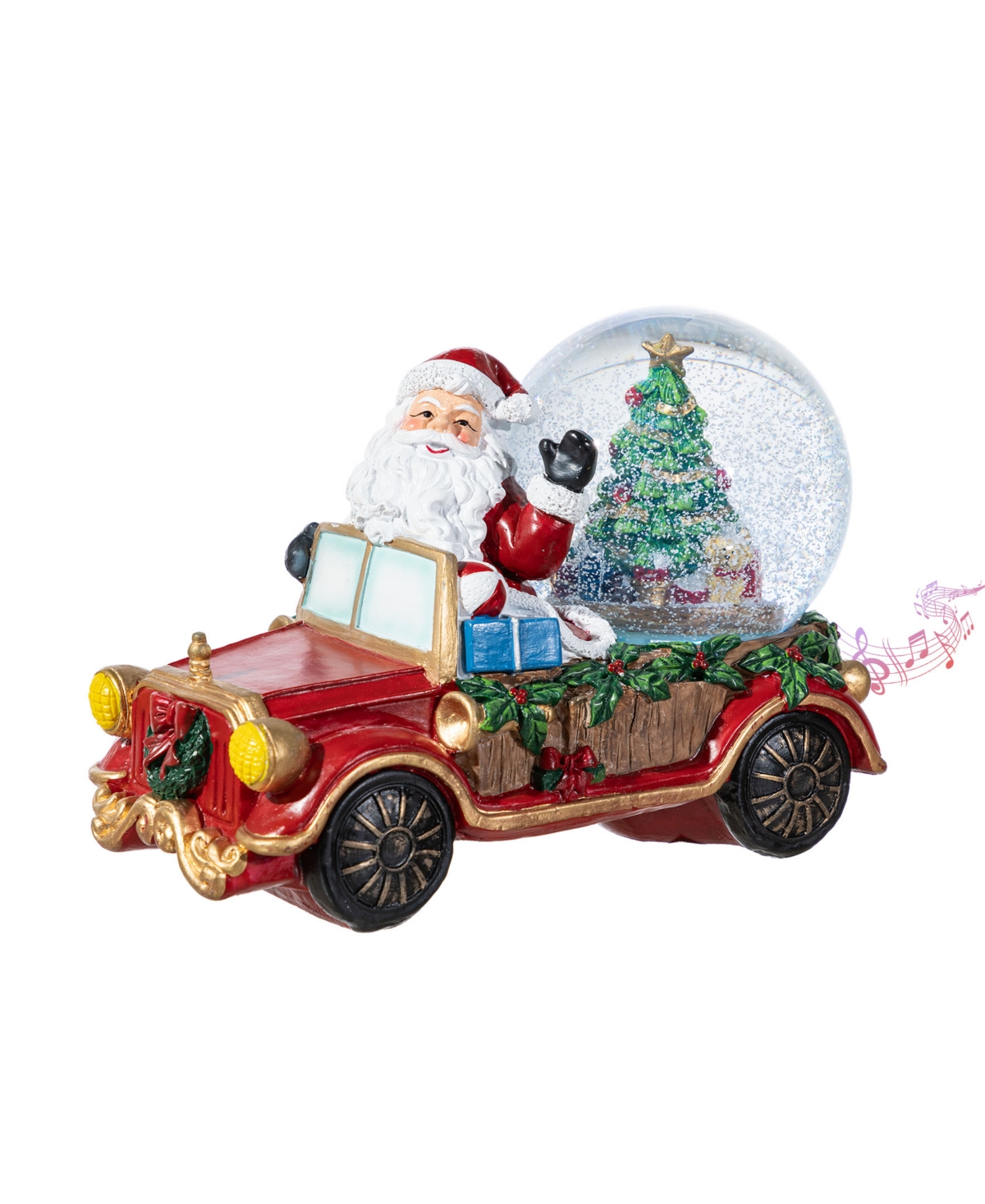 Click here for Glitzhome 100mm Lighted Resin Christmas Musical Sn... prices