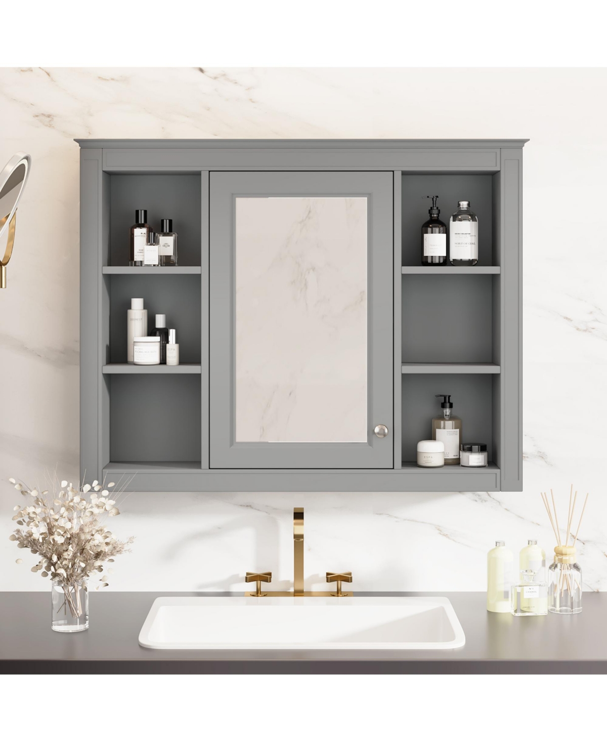 Click here for Casainc 35" x 27.5" Bathroom Mirror Cabi... prices