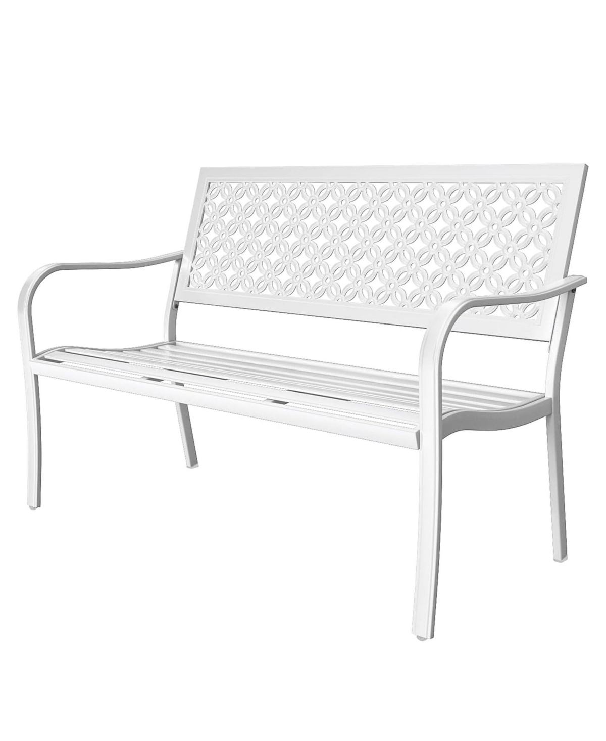 Click here for Mondawe All-Iron Park Chair With Floral Backrest M... prices