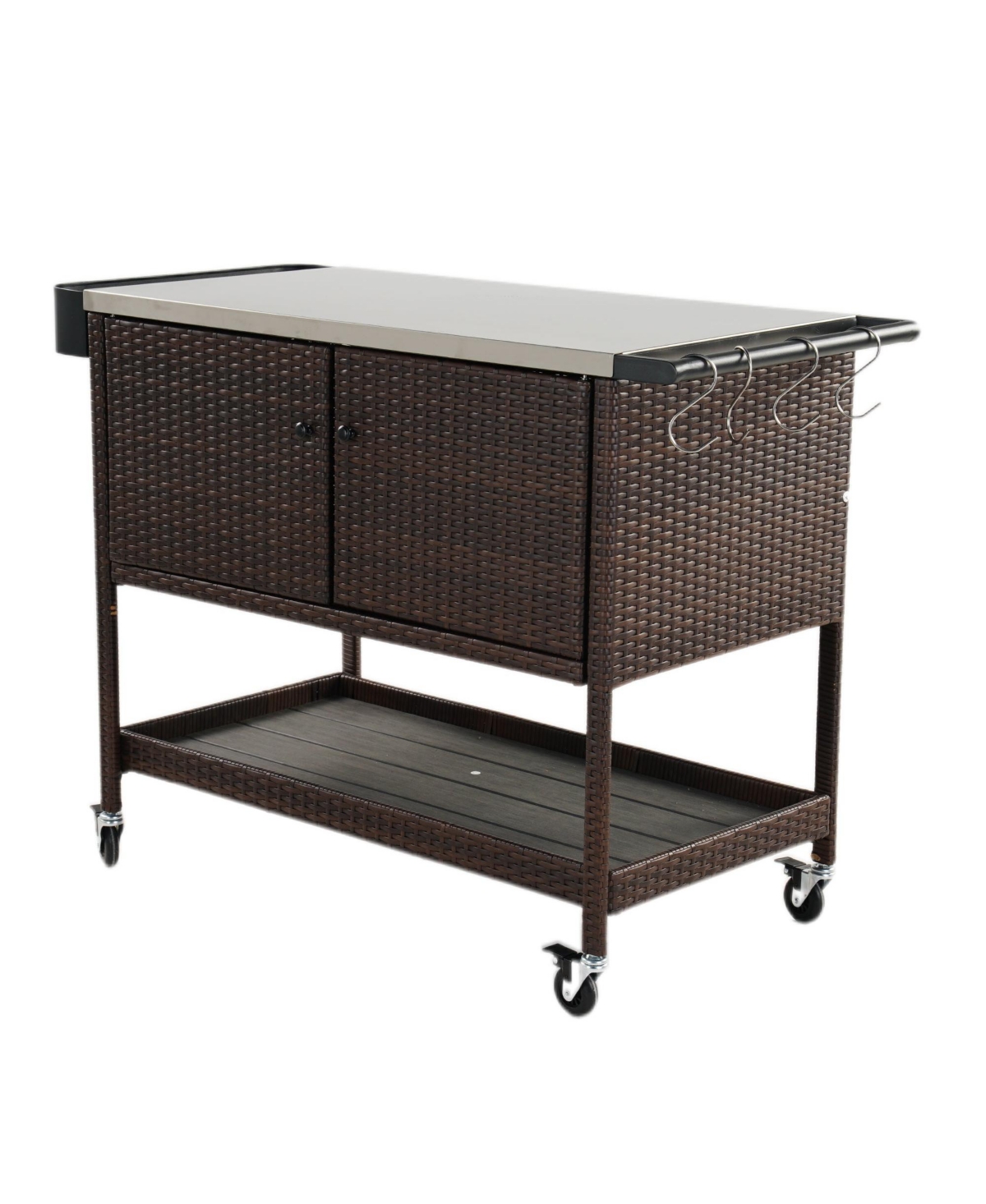 Click here for Mondawe Outdoor Bar Cart With Wheels & Brakes 150L... prices