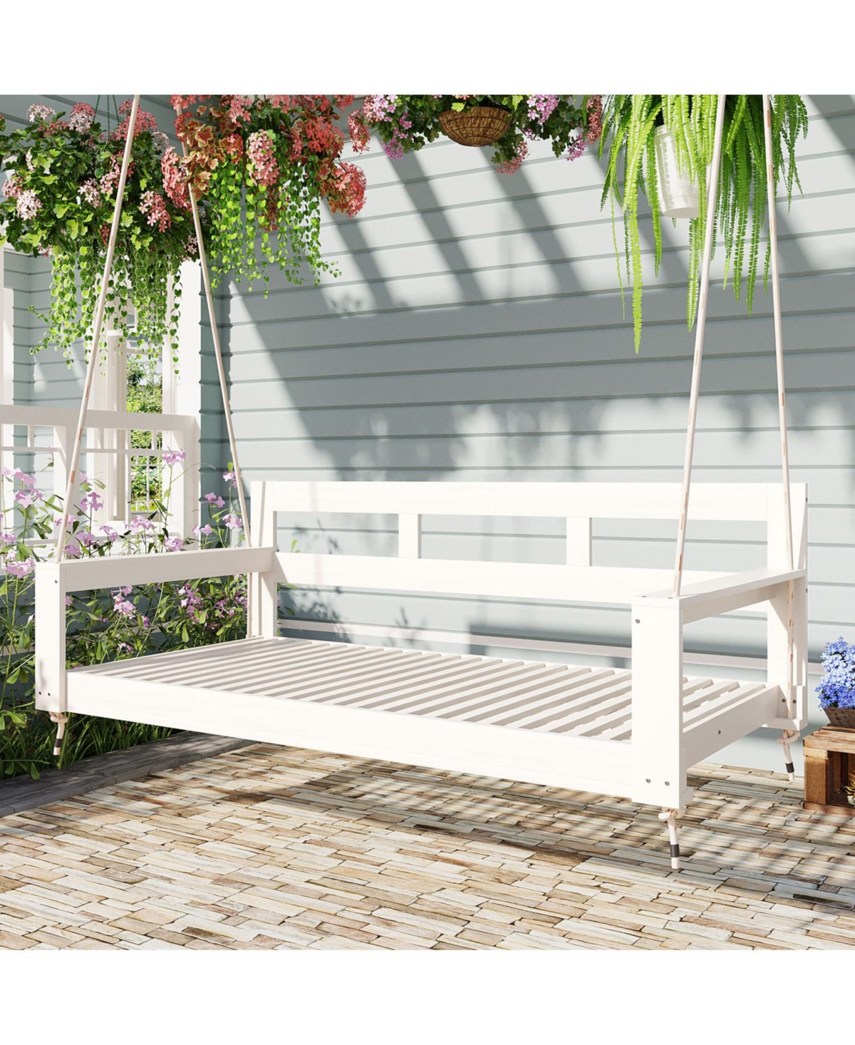 Click here for Streamdale Furniture Twin Porch Swing Daybed Frame... prices