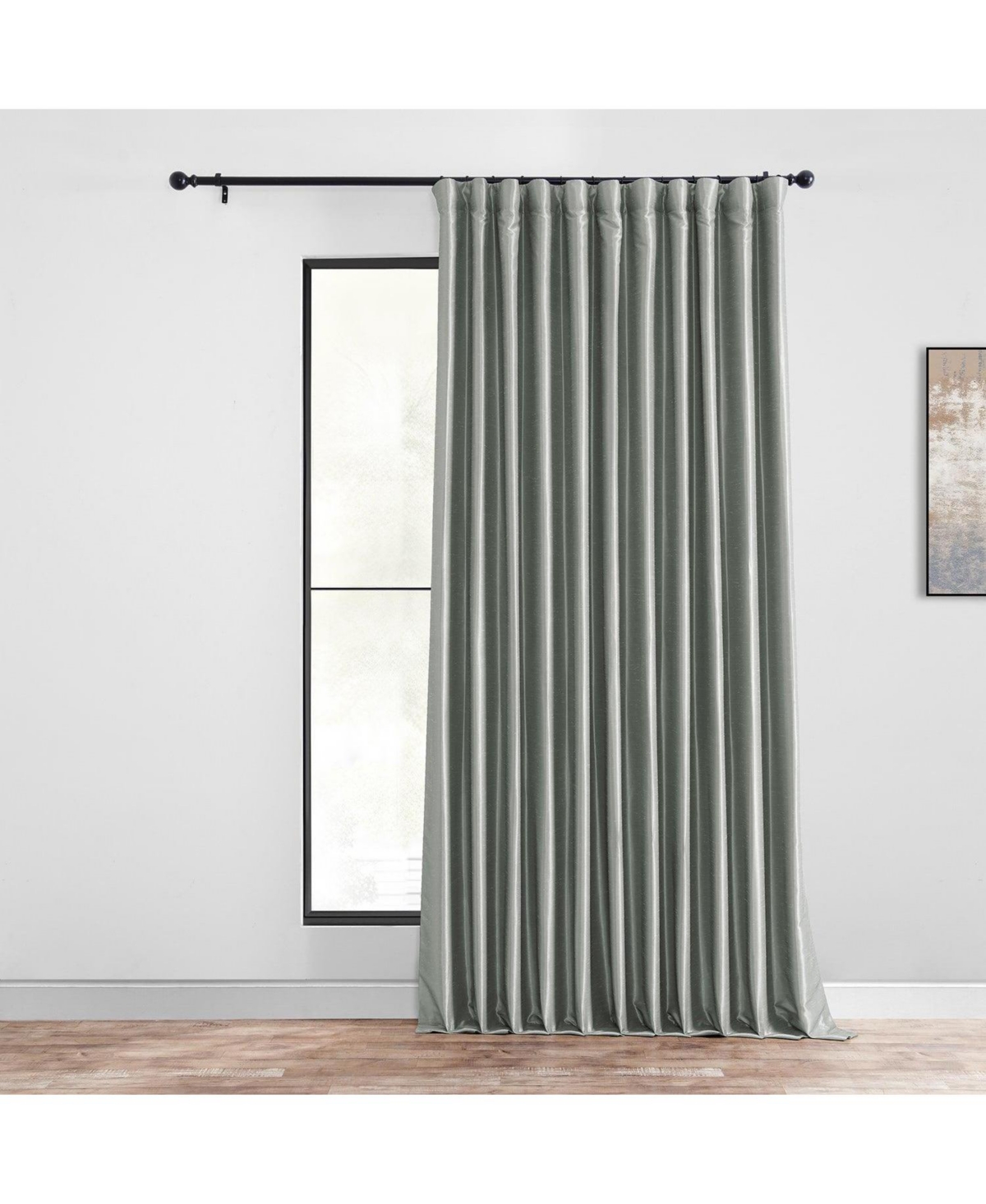 Click here for Half Price Drapes Silver Extra Wide Vintage Textur... prices