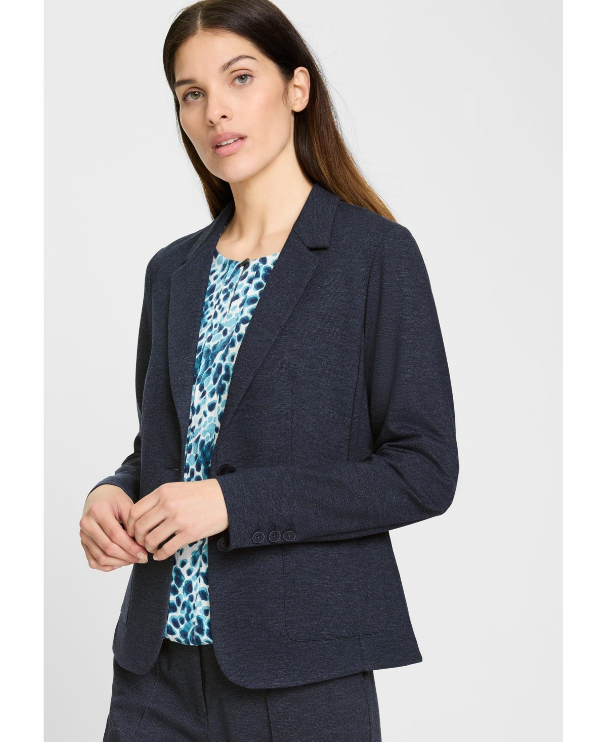 Click here for Olsen Womens Denim Look Blazer - Ink blue prices