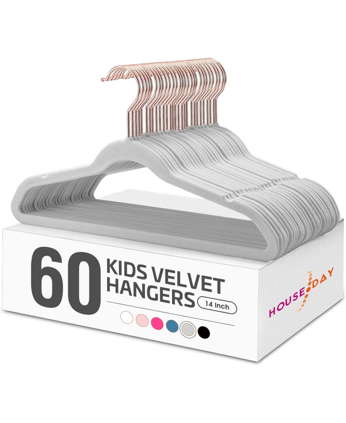 Click here for 14 Inch Kids Velvet Hangers - Gray prices