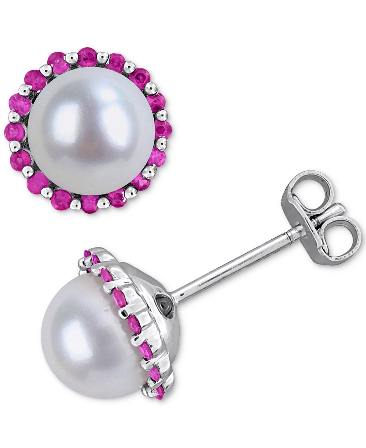 Click here for Cultured Freshwater Pearl (7-7.5mm) & Ruby (3/8 ct... prices