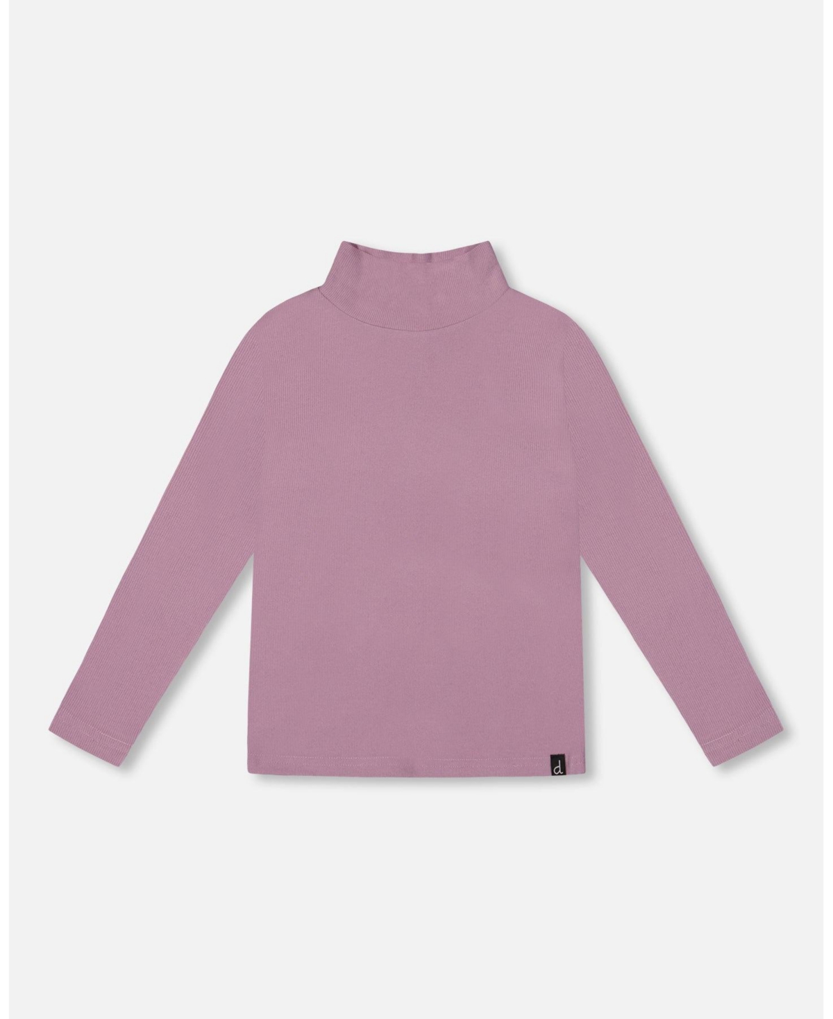 Deux par Deux Girls Super Soft Ribbed Mock Neck Top - Big Kid