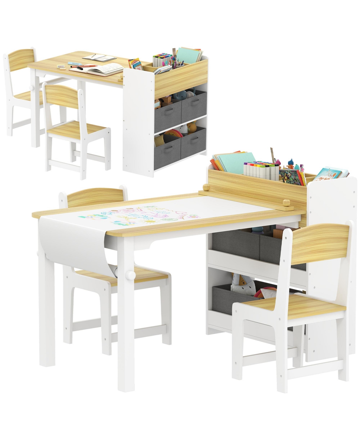 Click here for Qaba Kids Desk and Chair Set  Activity Craft Table... prices