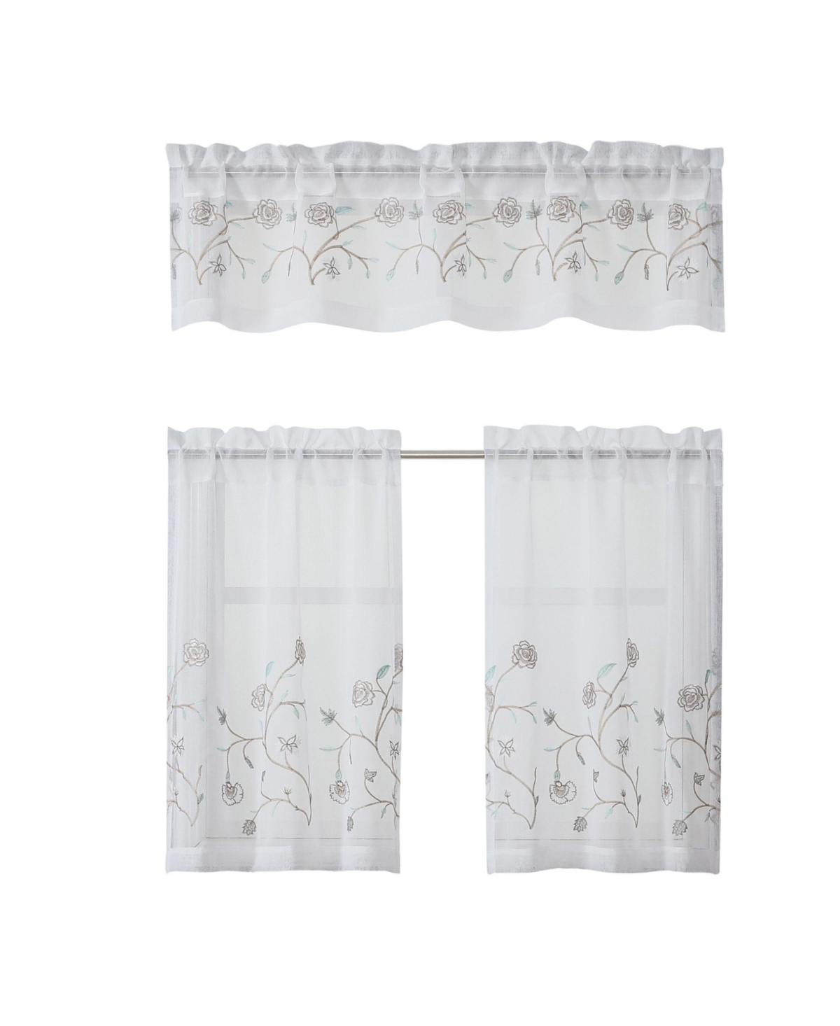 Click here for Kate Aurora Complete 3 Piece Embroidered Shabby Fl... prices