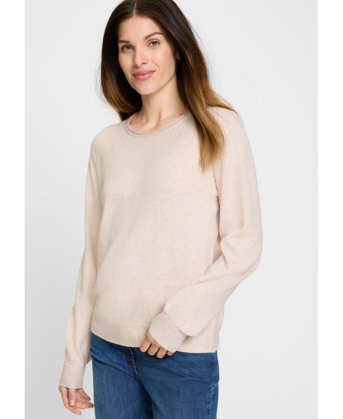 Click here for Olsen Womens Melange Knit Sweater - Caffe latte me... prices