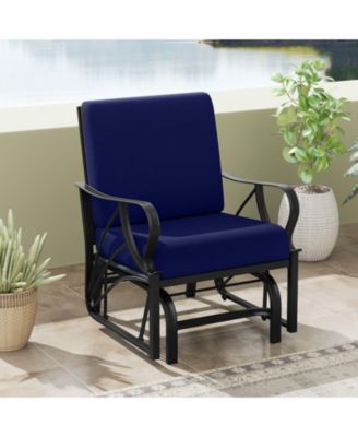 Click here for Gymax Patio Glider Chair Single Outdoor Rocking Ch... prices