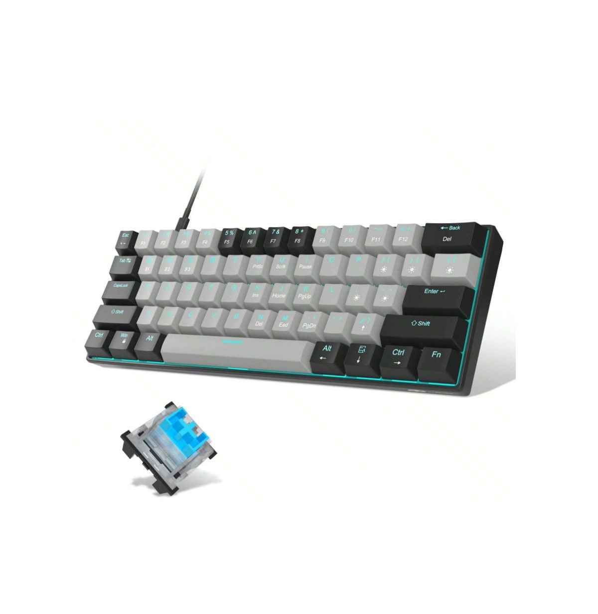Click here for Risokeys 60 Wired Mechanical Gaming Keyboard  Ice... prices