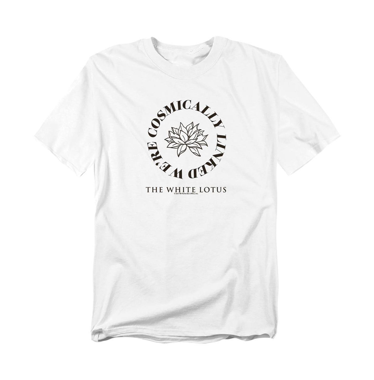 Click here for Logovision Mens White Lotus Cosmic Logo T-Shirt -... prices