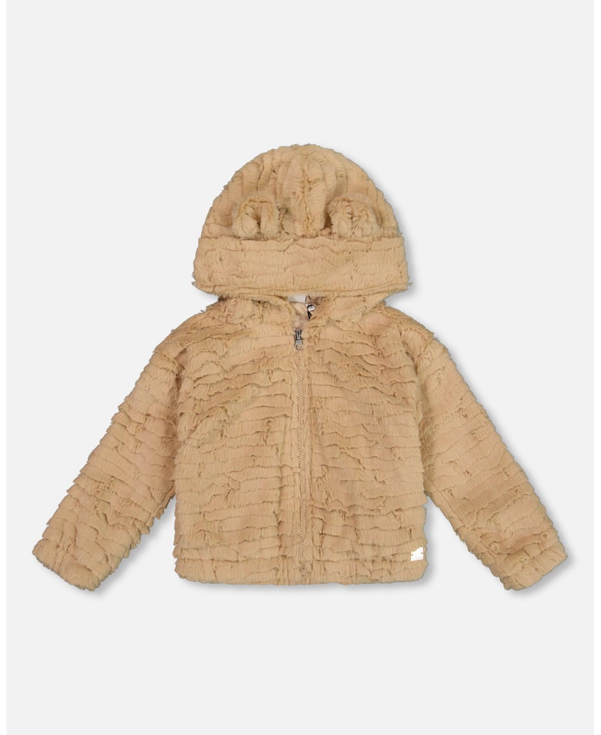 Click here for Deux par Deux Girl Faux Fur Hooded Jacket Nougat -... prices