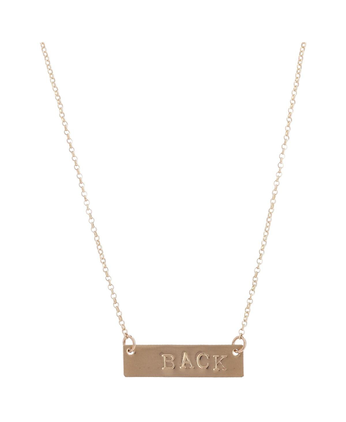 Click here for Oxb Usa Swimming Backstroke Bar Necklace - Gold prices