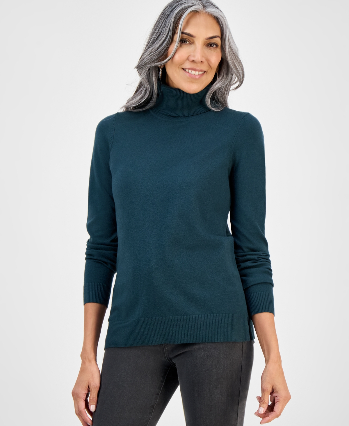 Click here for Style & Co Womens Long-Sleeve Turtleneck Sweater... prices