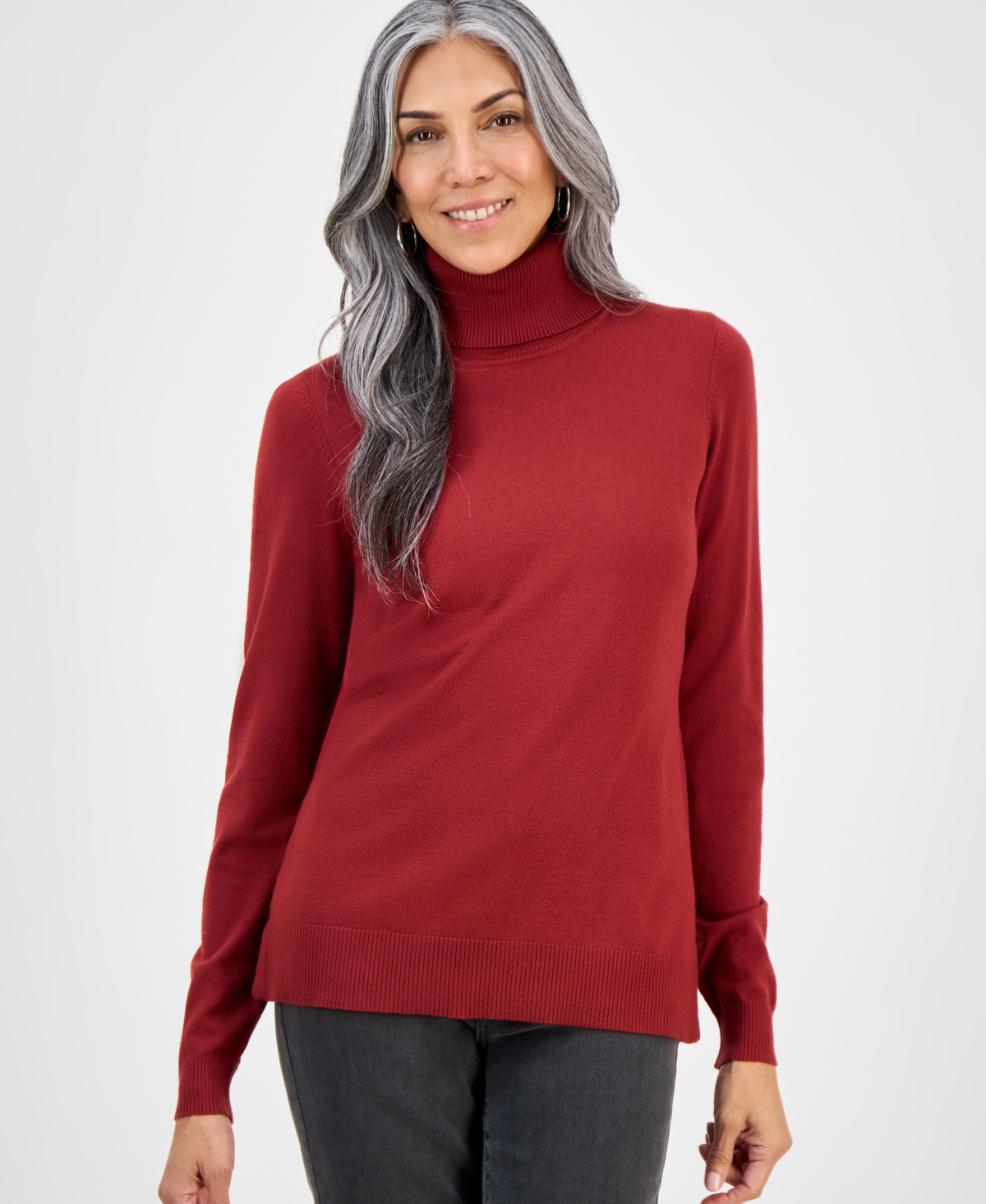 Click here for Style & Co Womens Long-Sleeve Turtleneck Sweater... prices