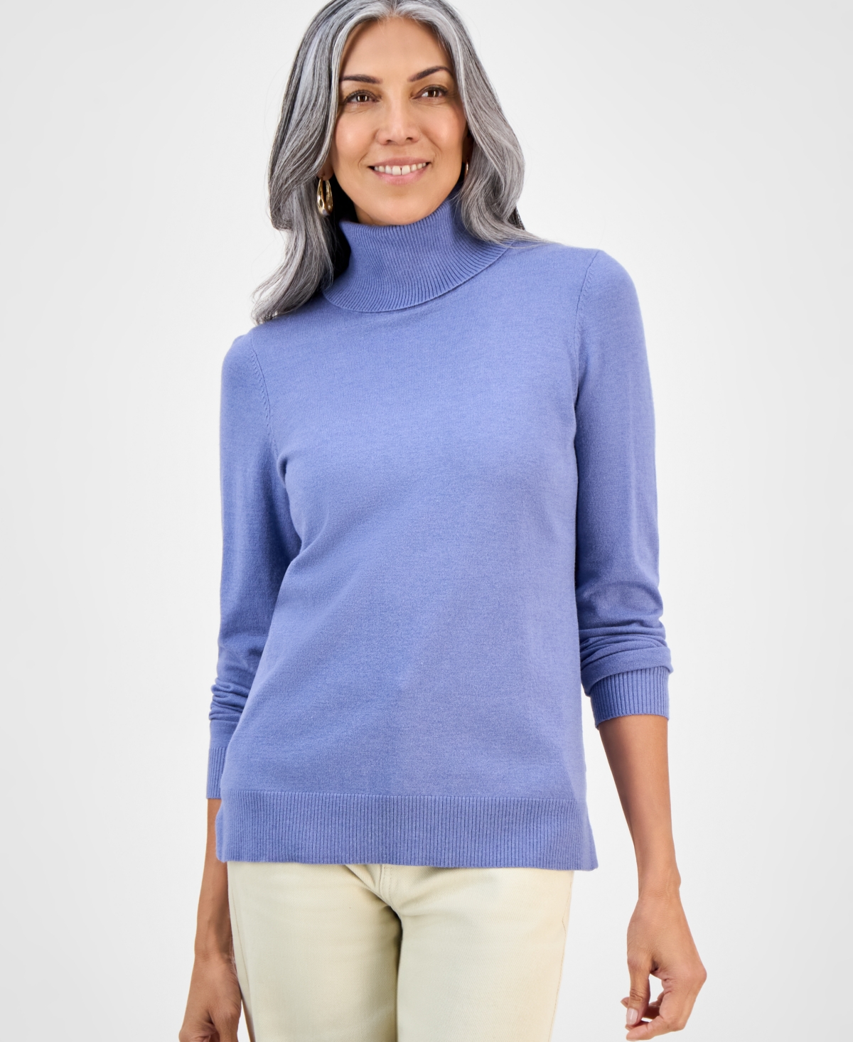 Click here for Style & Co Womens Long-Sleeve Turtleneck Sweater... prices