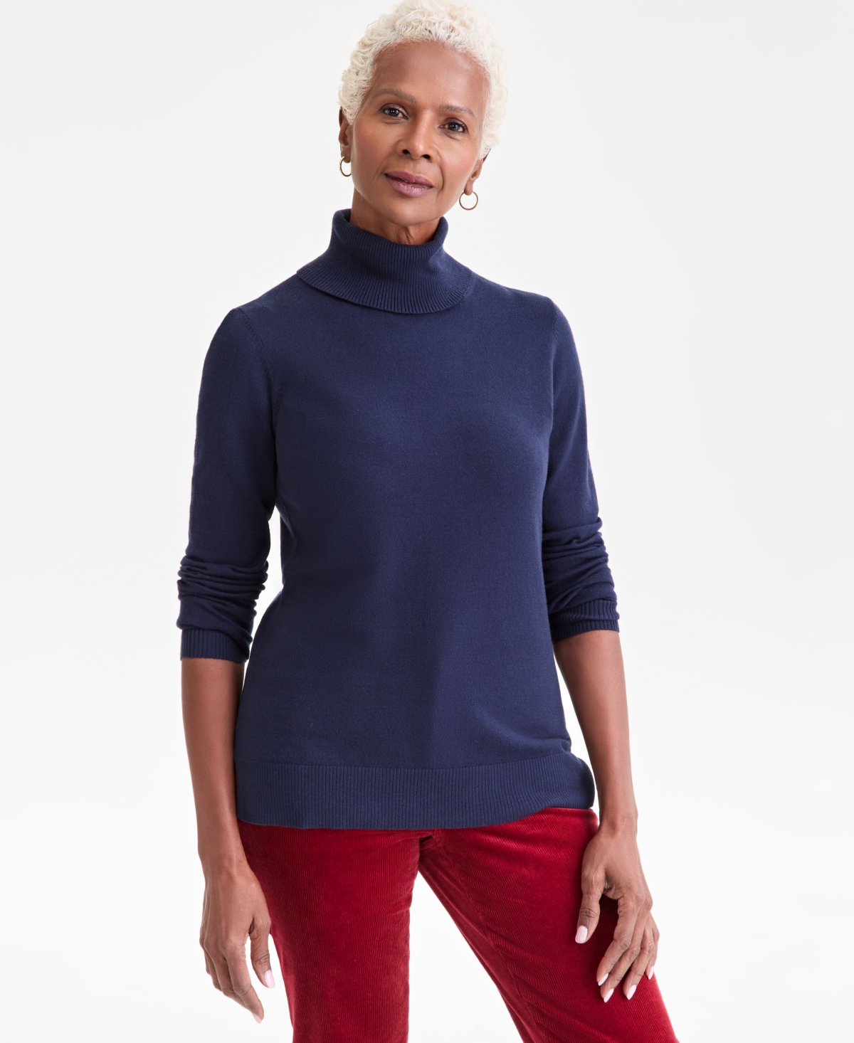 Click here for Style & Co Womens Long-Sleeve Turtleneck Sweater... prices