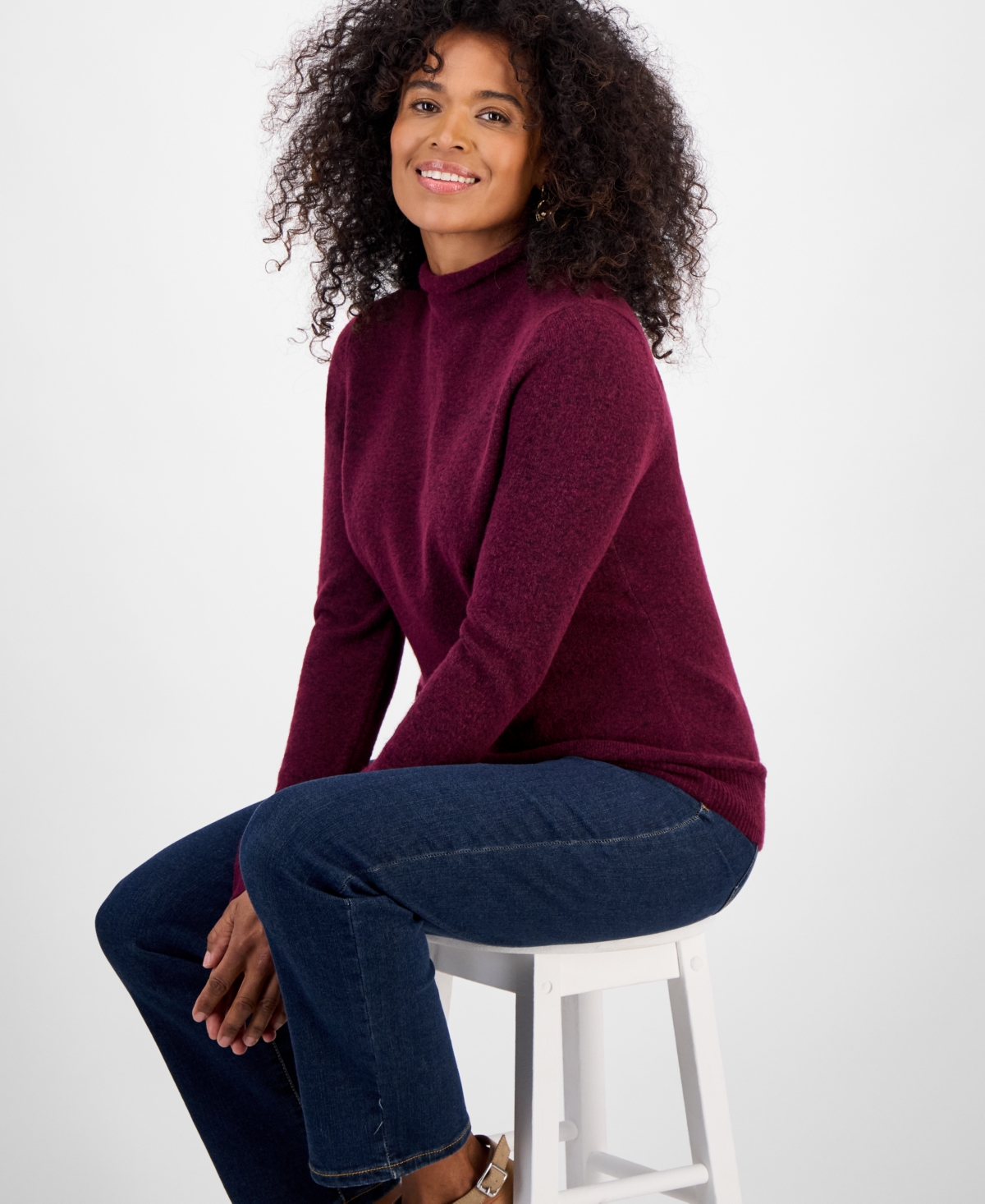 Click here for Style & Co Petite Mock Neck Sweater  Macys Exclusi... prices