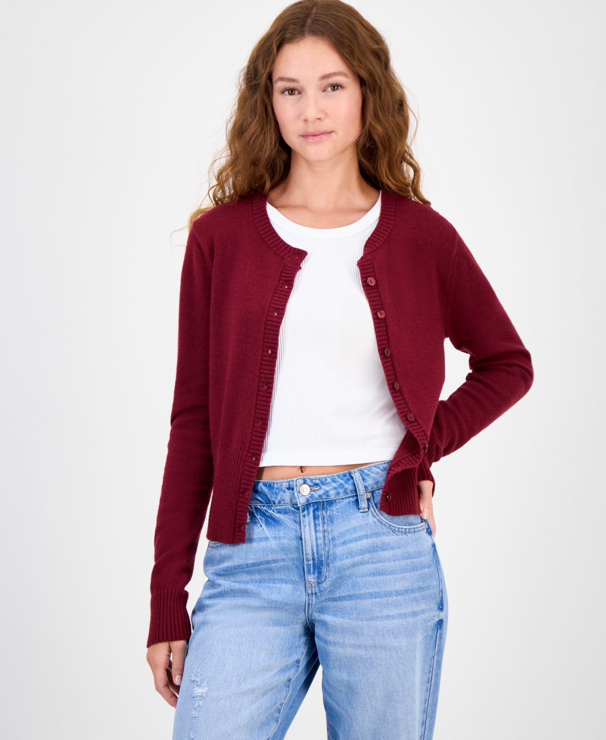 Click here for Madden Girl Juniors High-Rib Button-Front Lady Car... prices