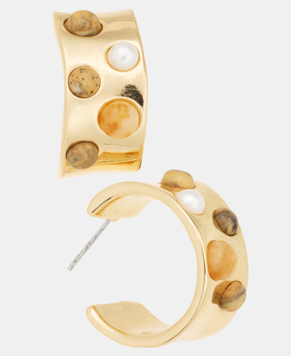 Click here for Style & Co Small Stone Studded Hoop Earrings  0.9... prices