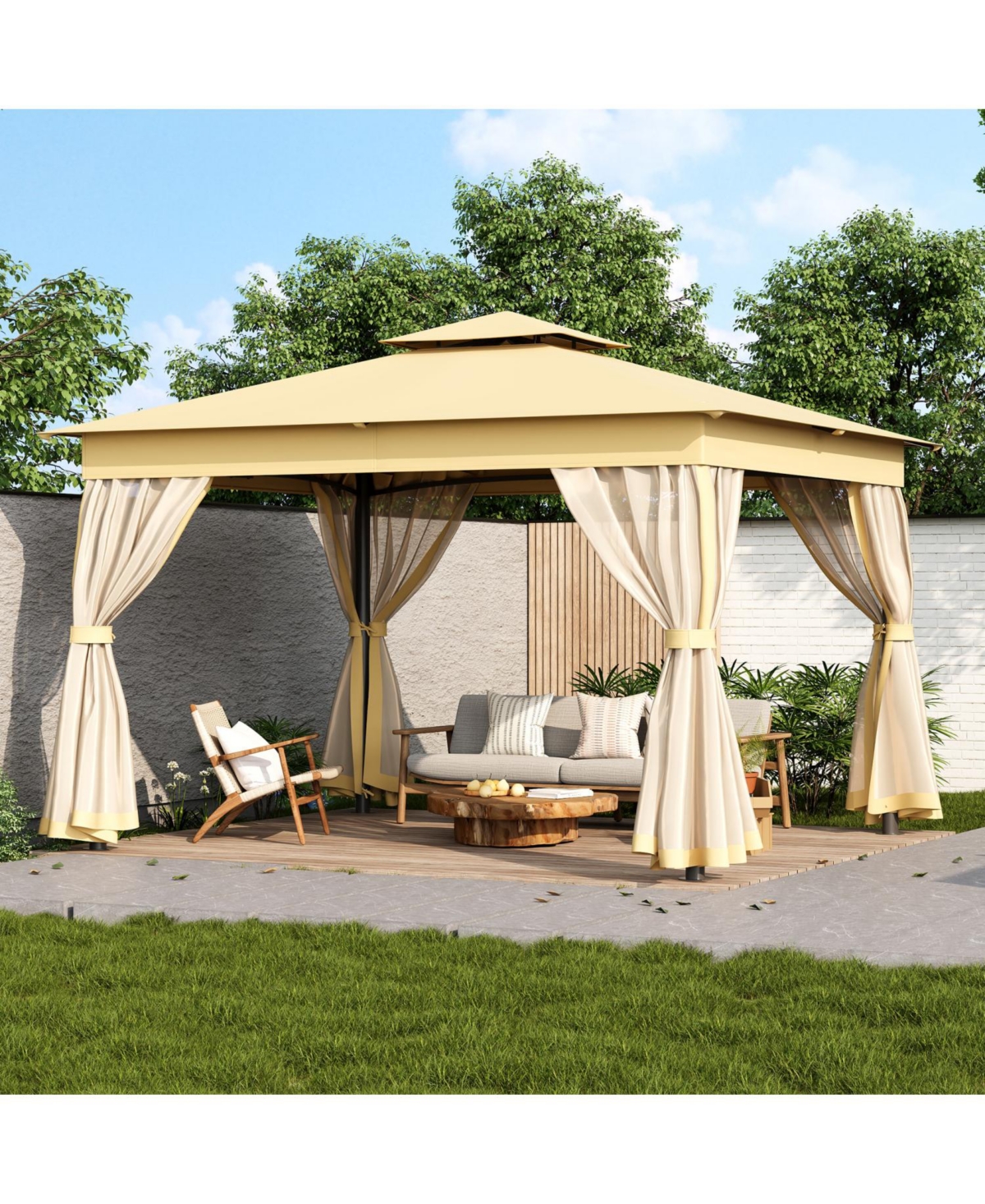 Click here for Streamdale Furniture 10x12 Outdoor Gazebo Tent wit... prices