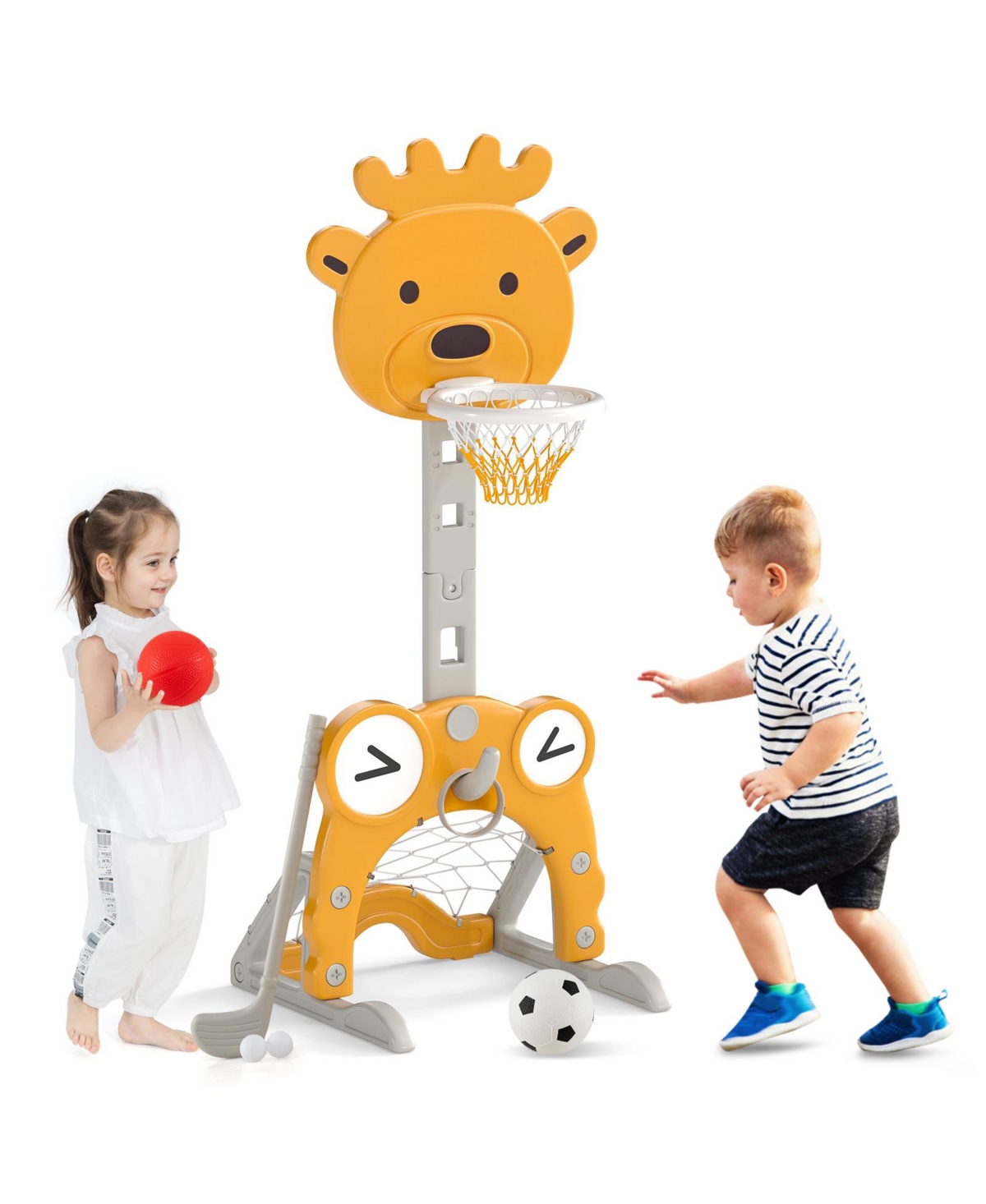 Click here for Gymax Toddler Basketball Hoop 4-in-1 Indoor/Outdoo... prices