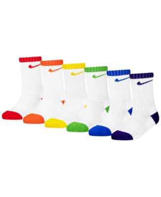 Nike Little Unisex 6-Pack Color Pop Socks - Macy's