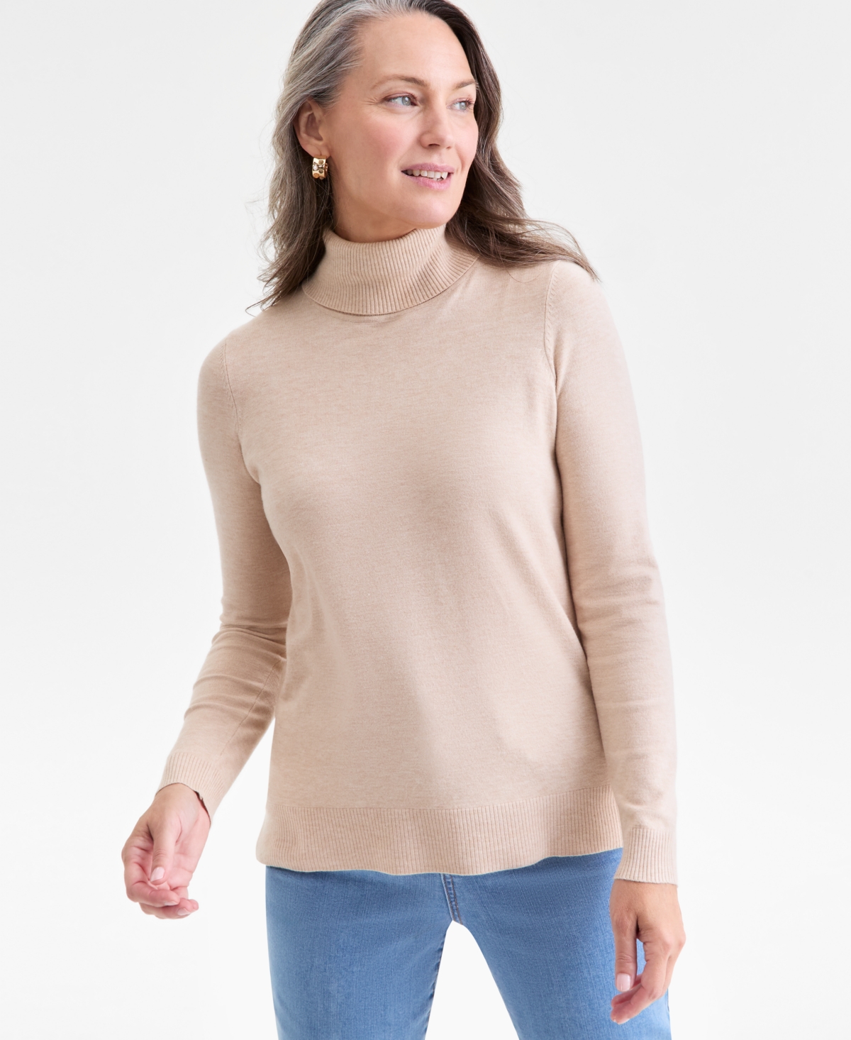 Click here for Style & Co Womens Long-Sleeve Turtleneck Sweater... prices