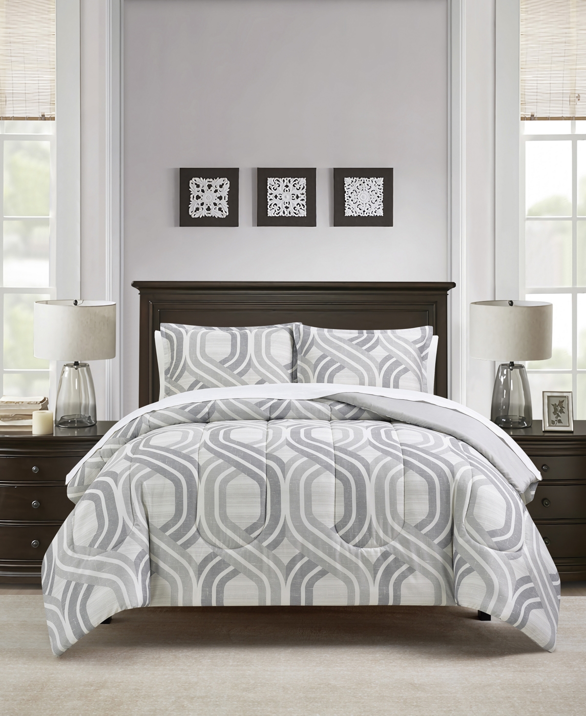 Click here for Sunham Ansiey Geometric 3-Pc. Comforter Sets - Neu... prices