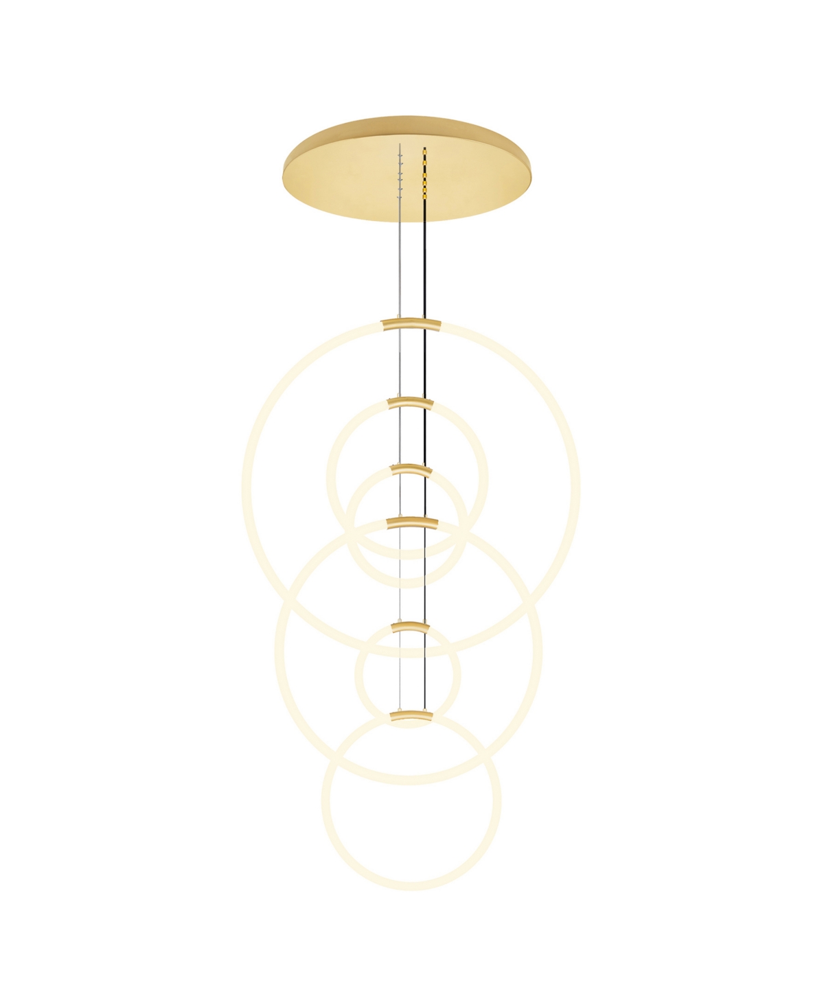 Click here for Cwi Lighting 63 Metal Hoops 6 Light Led Chandelier... prices