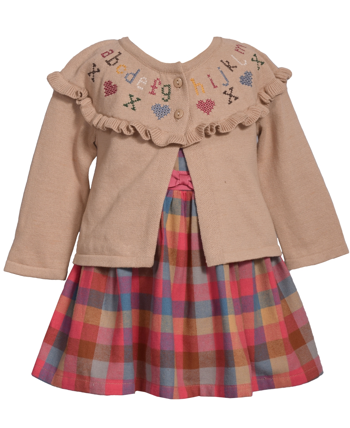 Click here for Bonnie Baby Baby Girls 2-Piece Embroidered Sweater... prices