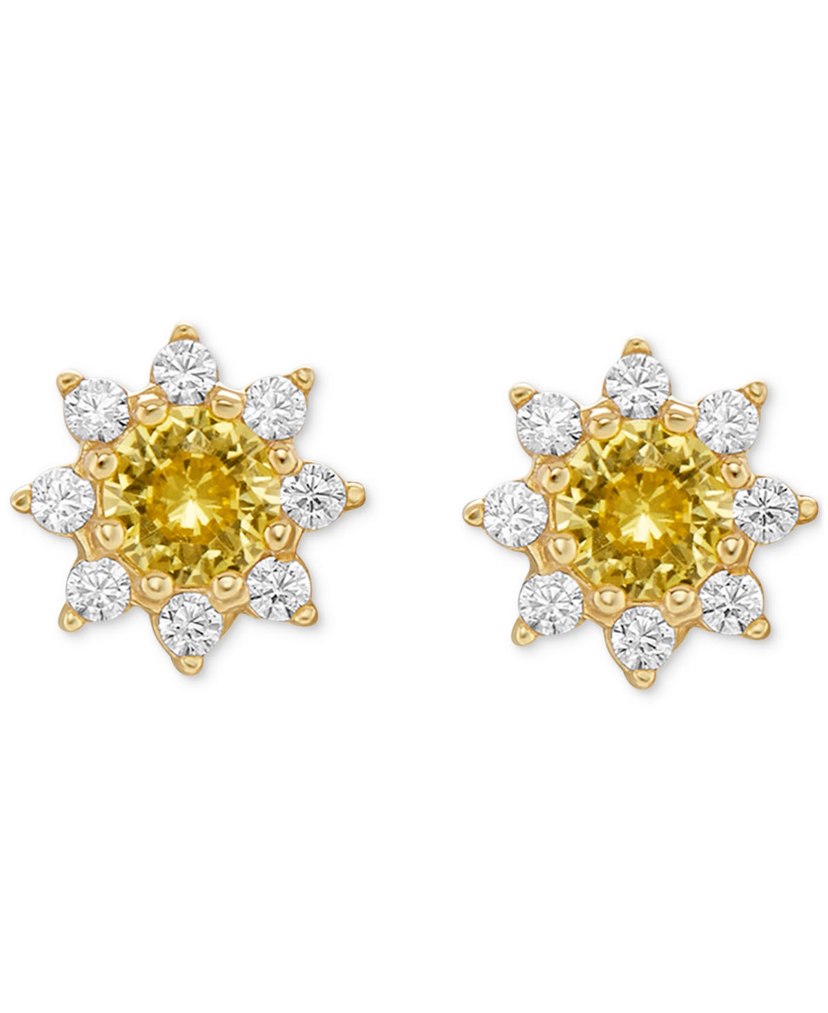 Click here for Cubic Zirconia November Birthstone Flower Stud Ear... prices