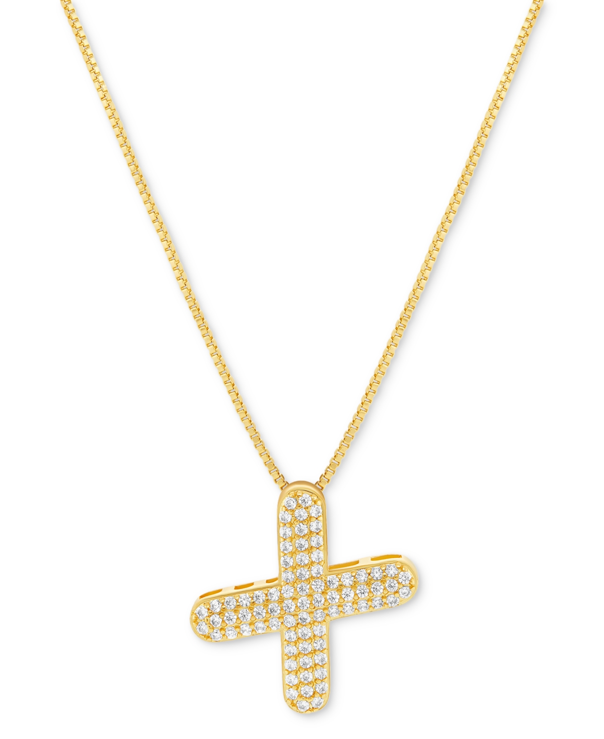Click here for Cubic Zirconia Bubbly Initial X 18 Pendant Necklac... prices