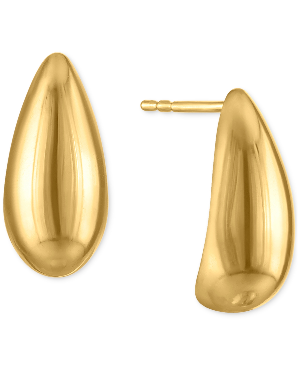 Click here for Polished Curved Teardrop Stud Earrings in 10k Gold... prices