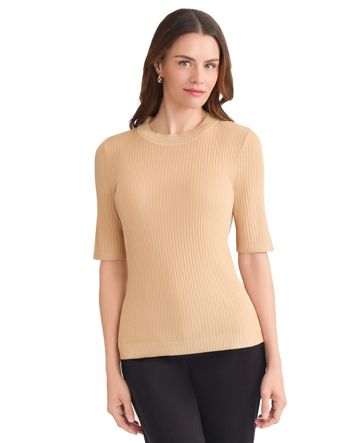 Click here for Jones New York Womens Crew Neck Sutton Sweater - B... prices
