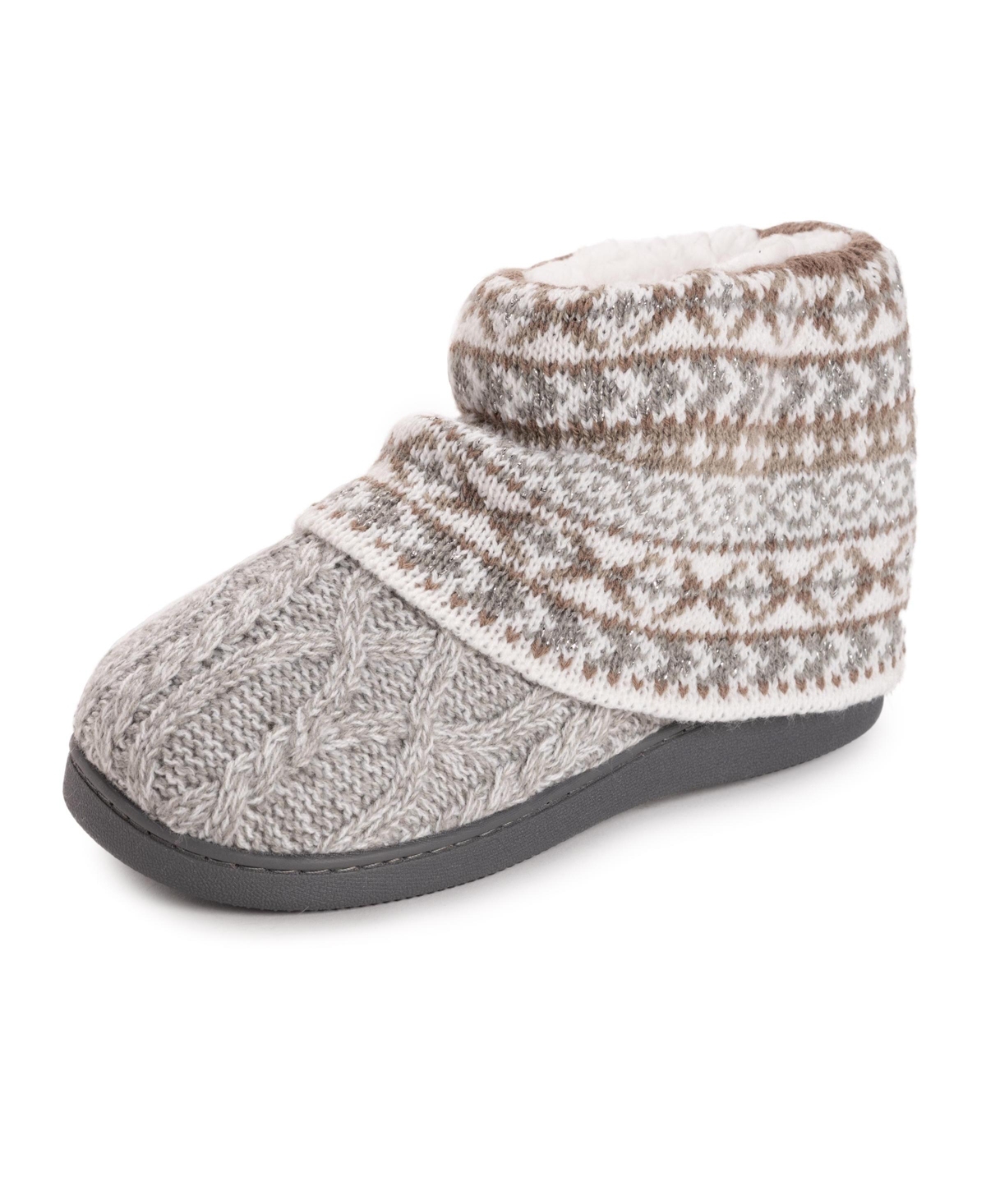 Click here for Muk Luks Womens Rochelle Slipper - Grey prices