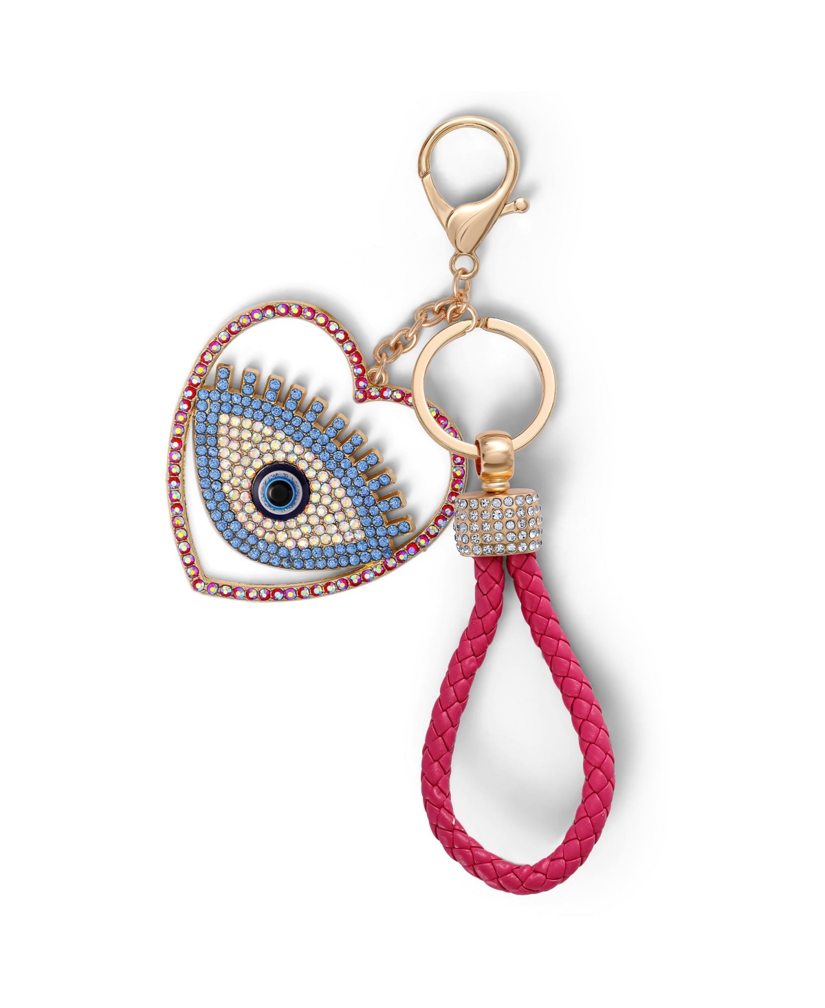 Click here for Jessica Simpson Evil Eye Heart Keychain with Pink... prices