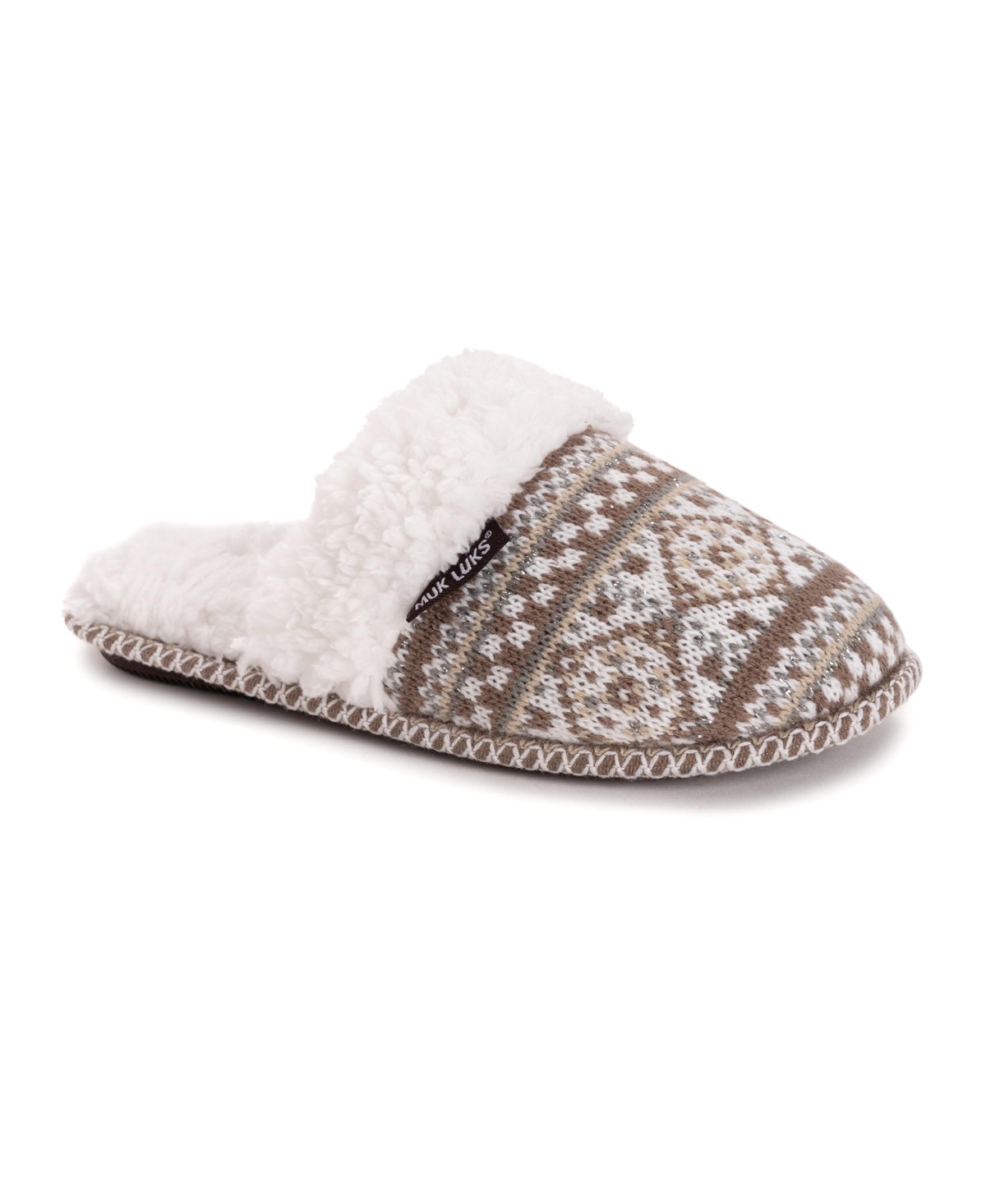 Click here for Muk Luks Womens Frida Scuff - Ghost/timberwolf prices