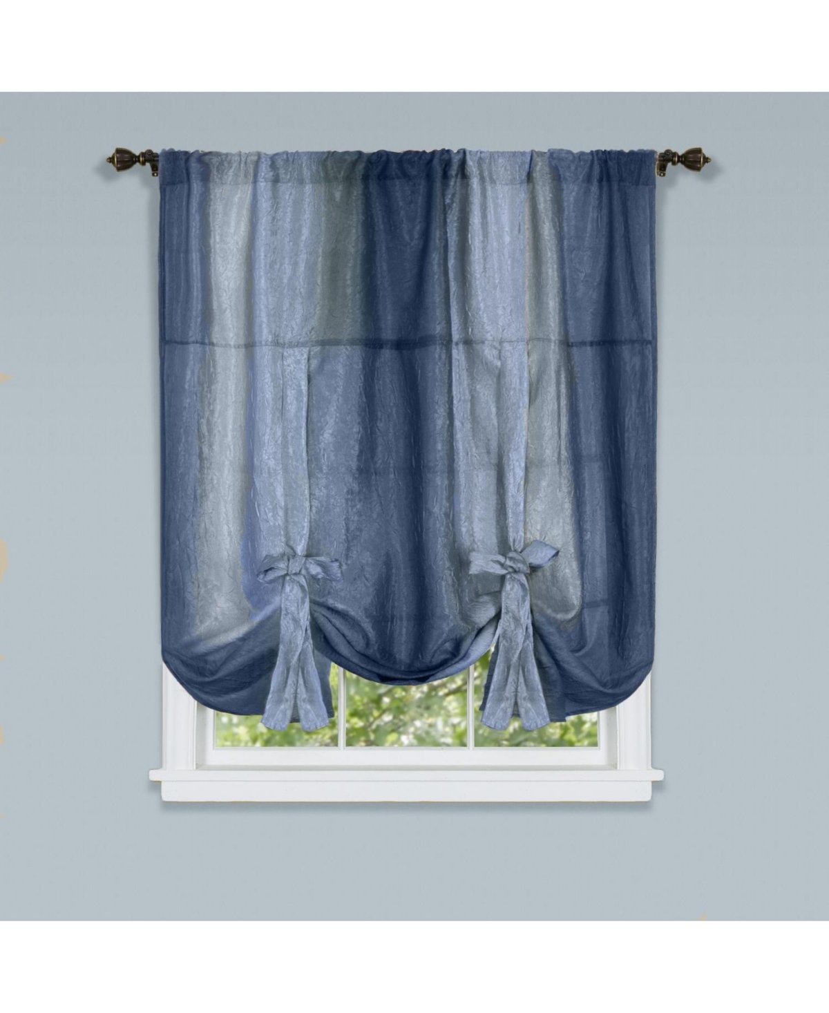 Click here for GoodGram Ombre Crushed Satin Sheer Single Window C... prices