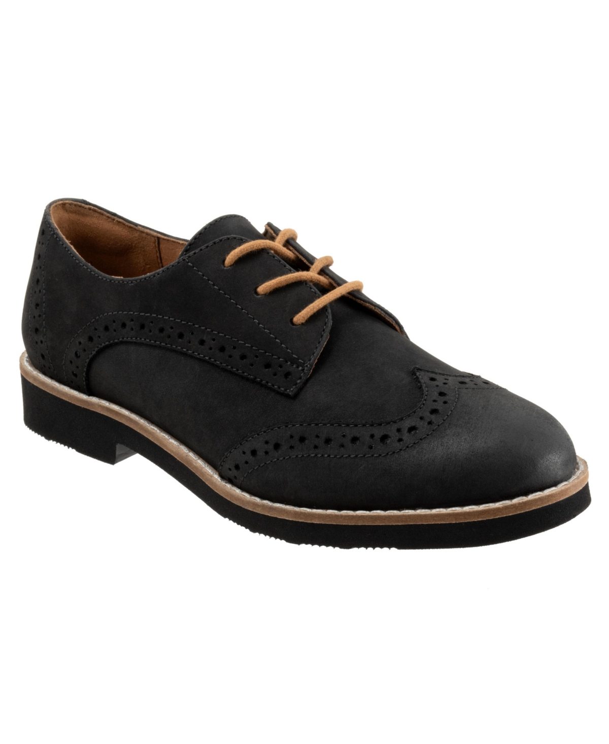 Click here for Softwalk Willet Flat - Black nubuck prices