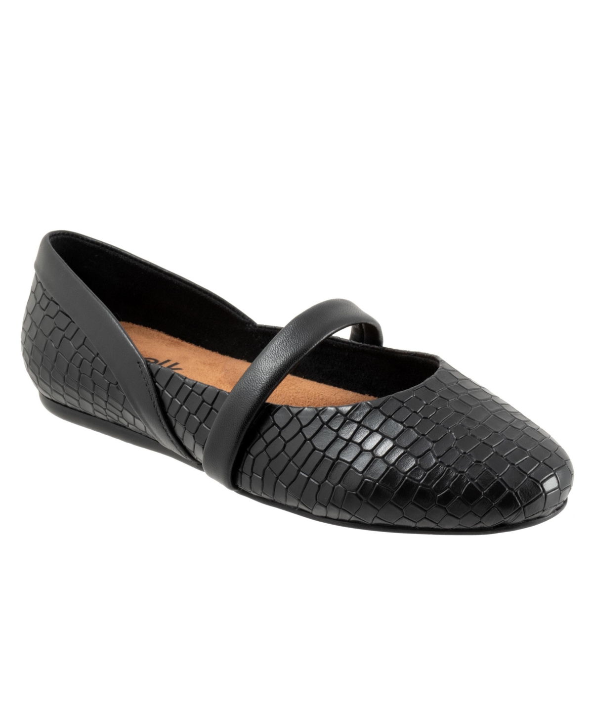 Click here for Softwalk Samara Flat - Black croco prices