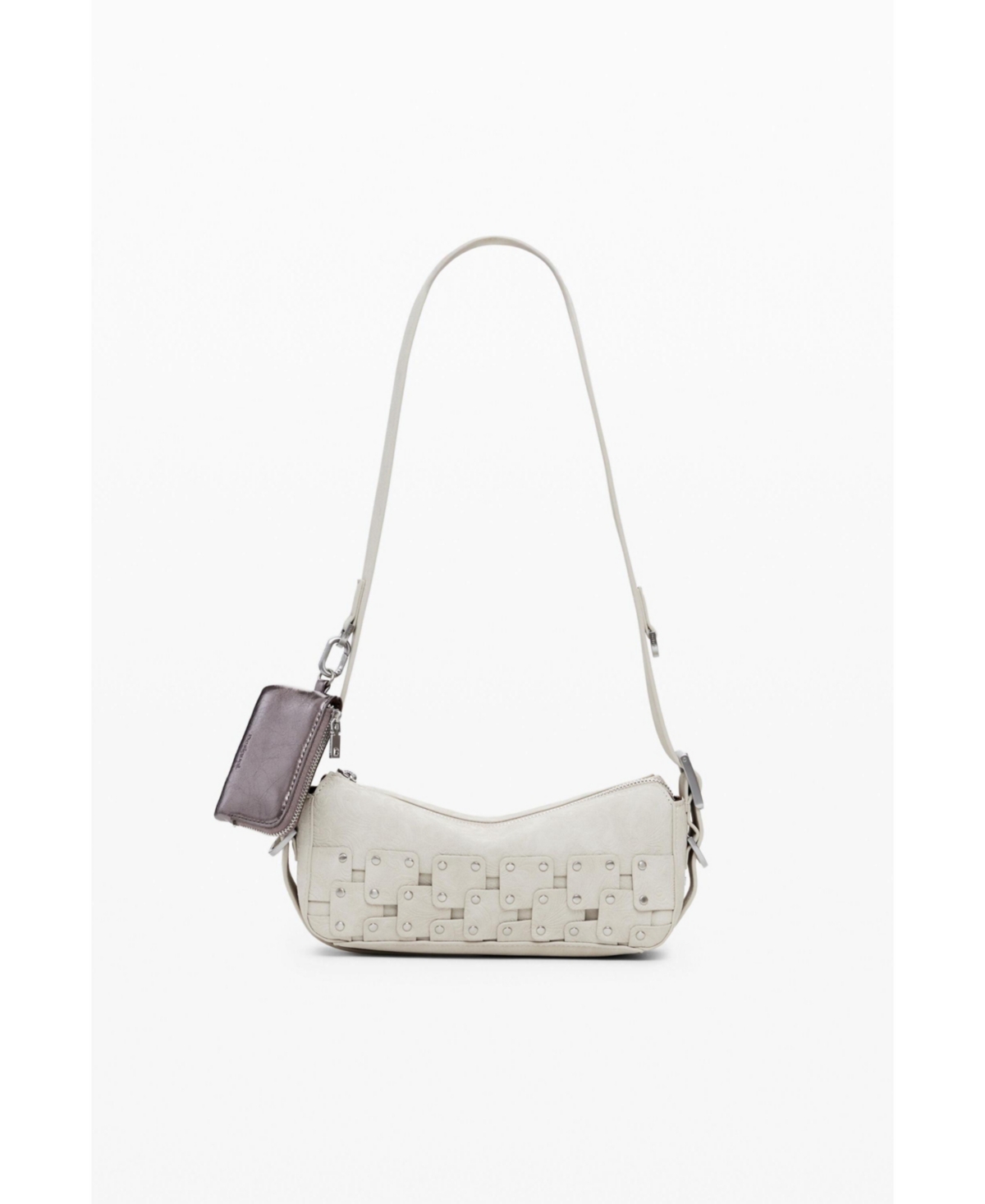 Click here for Desigual Womens Small studded patch baguette bag -... prices