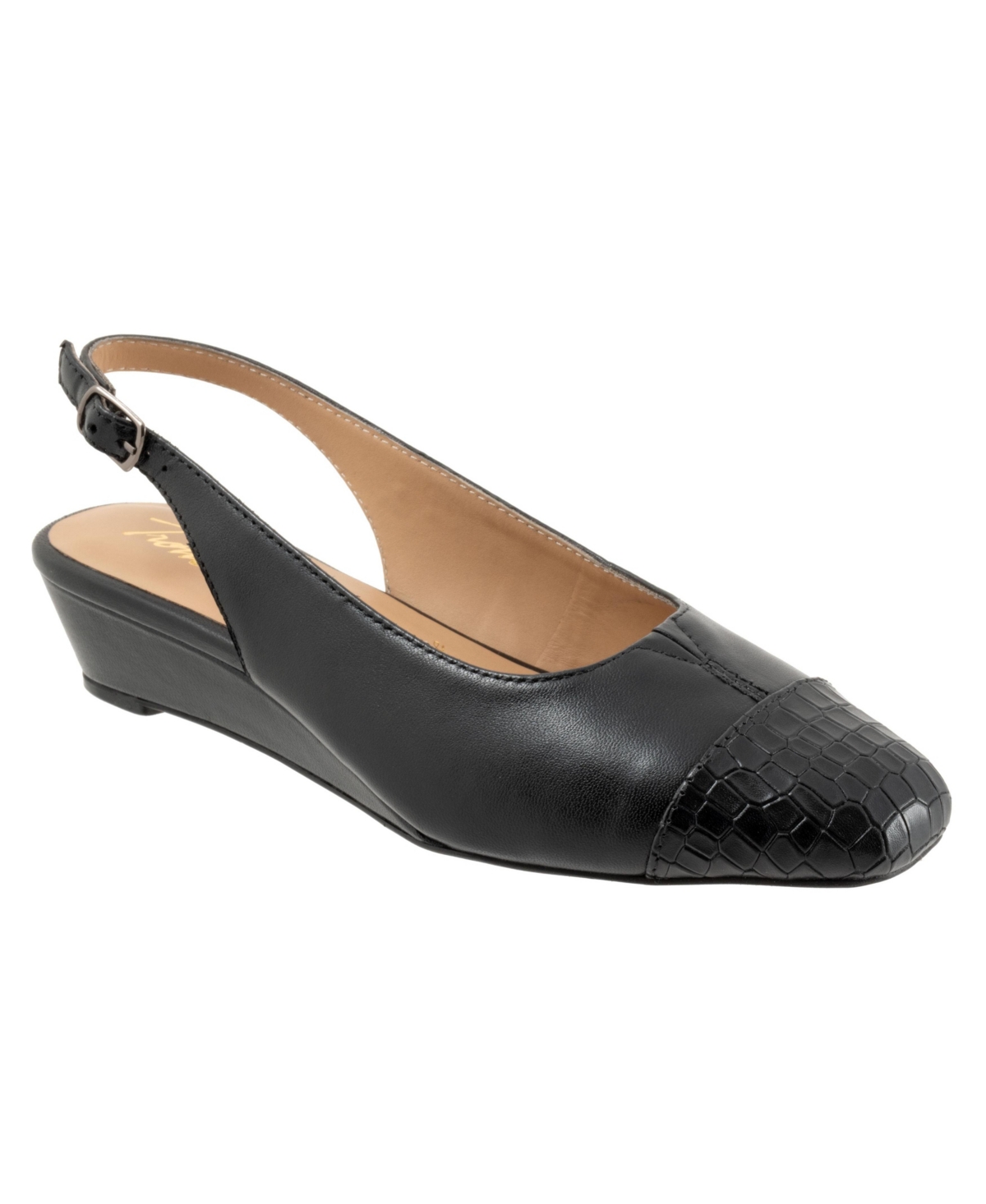 Click here for Dea Wedge Pump - Black croco prices