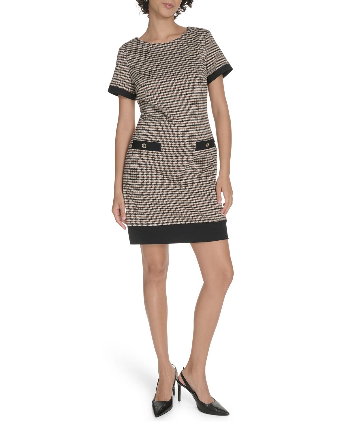 Click here for Tommy Hilfiger Womens Short Sleeve Pocket Shift Dr... prices